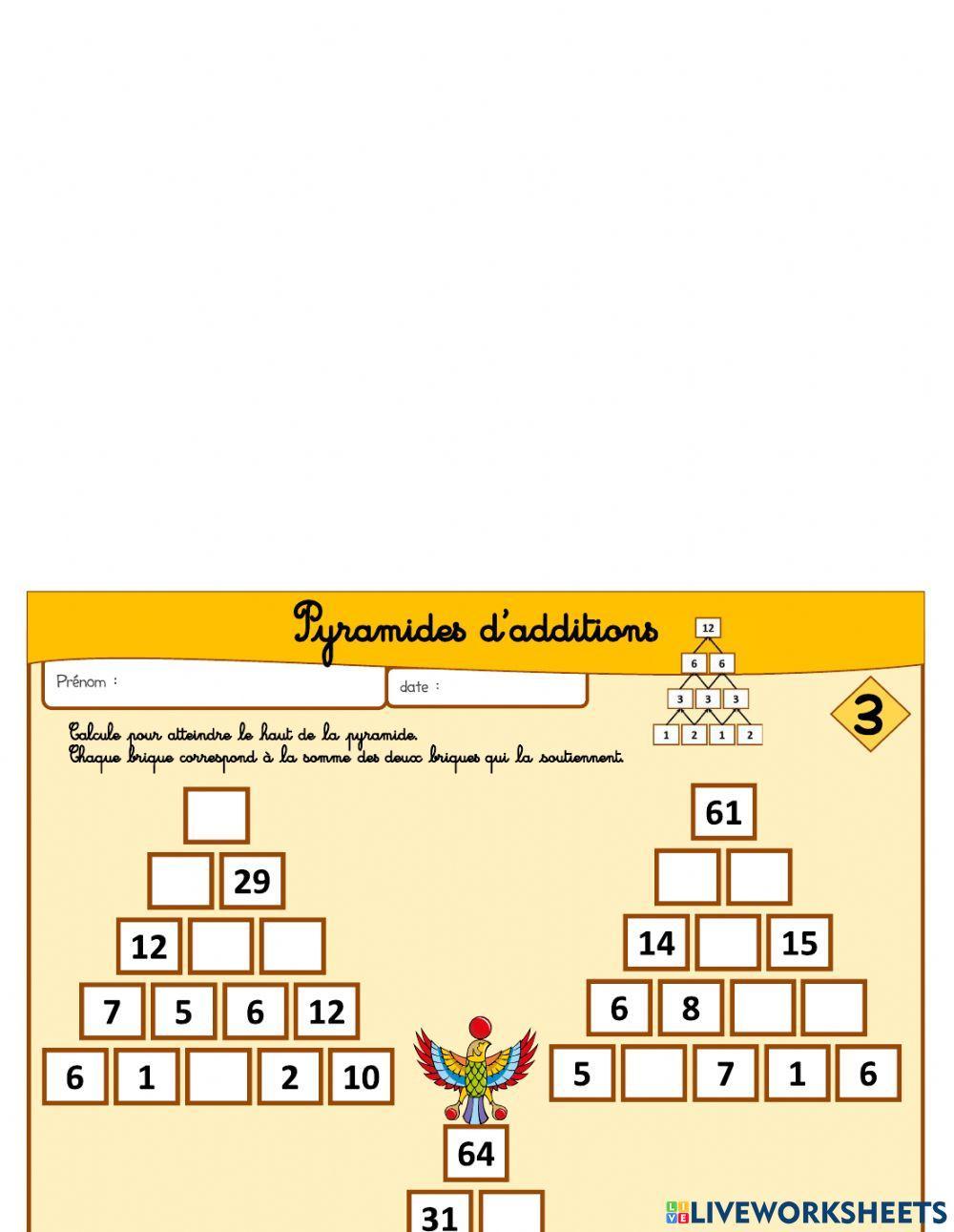 Addition en pyramide 1061816 | Grâce Ahlonsou | Live