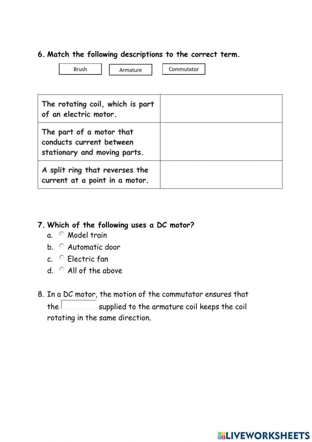 Generators worksheet | Live Worksheets