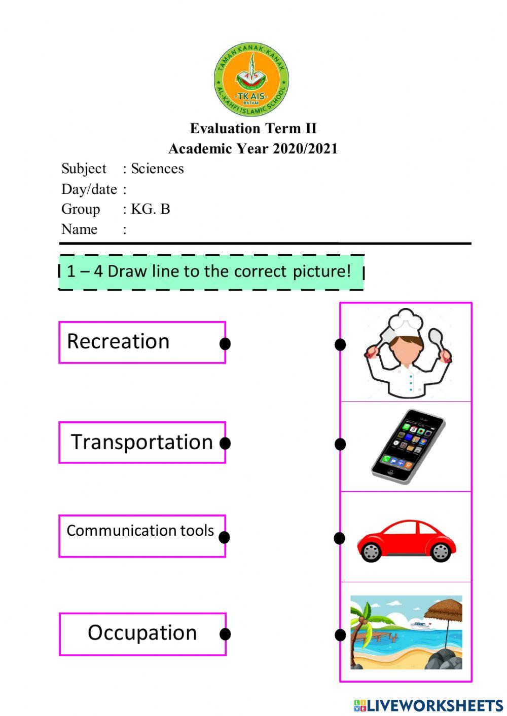 Science evaluation term 2 worksheet | Live Worksheets