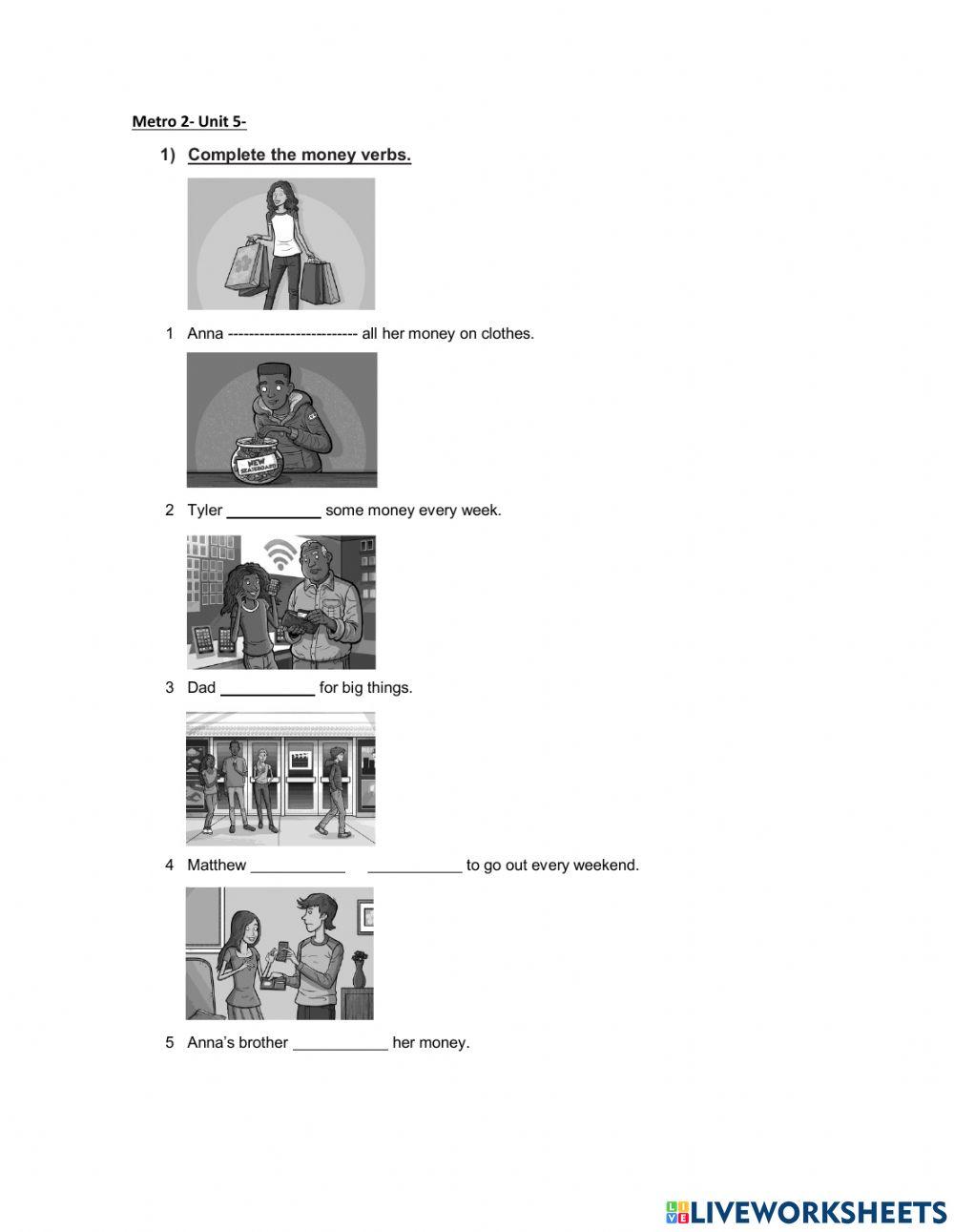 Metro 2- Unit 5- | Free Interactive Worksheets | 6622305