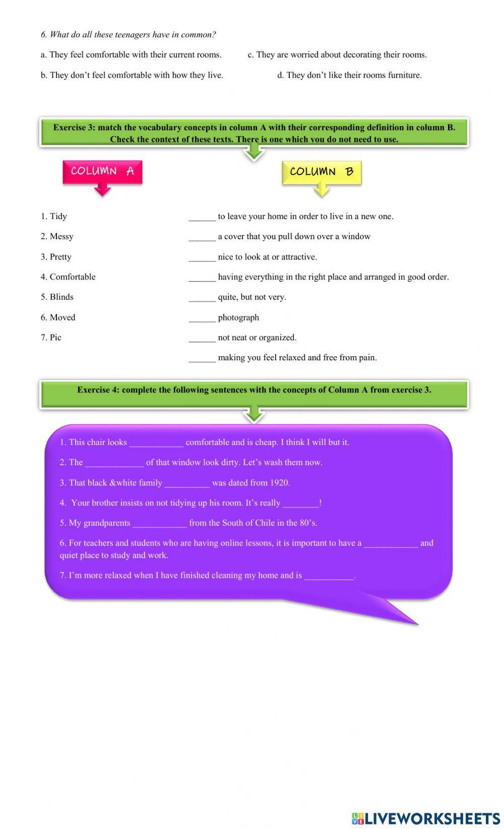 Reading Compreh… | Free Interactive Worksheets | 1063130