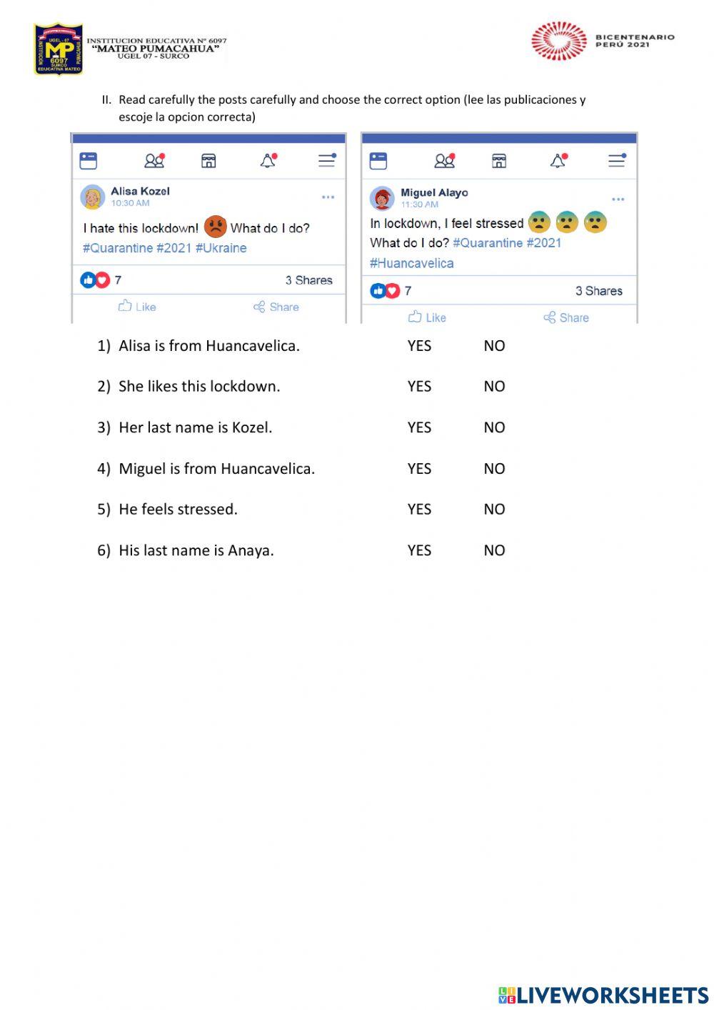 I love free time activities in lockdown worksheet | Live Worksheets