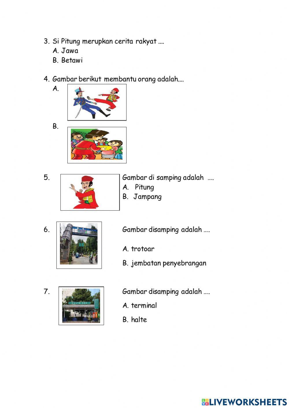Plbj interactive worksheet for Kelas 8 | Live Worksheets