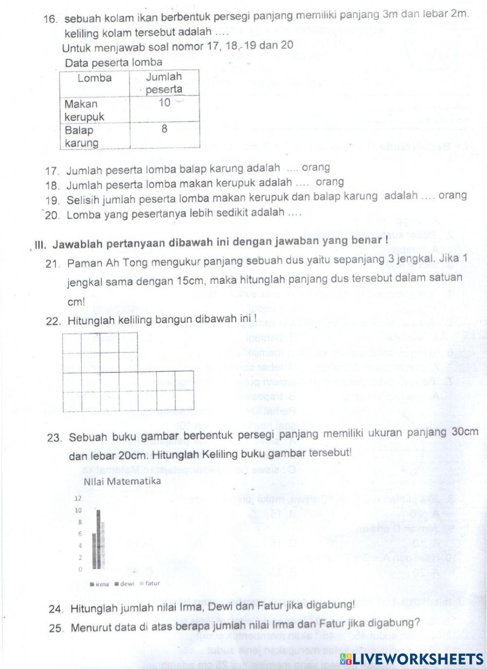 Mtk interactive worksheet for 3 | Live Worksheets