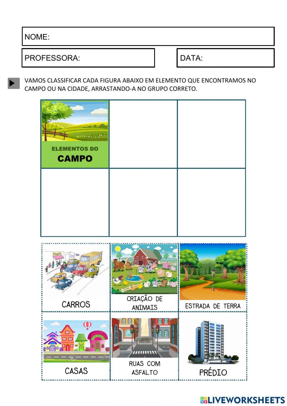 Atividades Sobre O Campo E A Cidade - REVOEDUCA