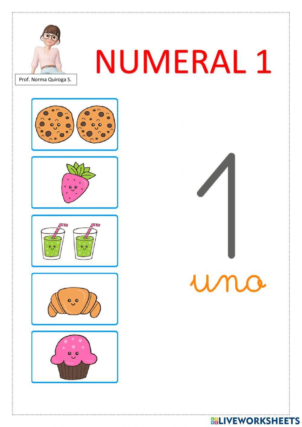 Numero uno 1064163 | Norma_Quiroga | Live Worksheets
