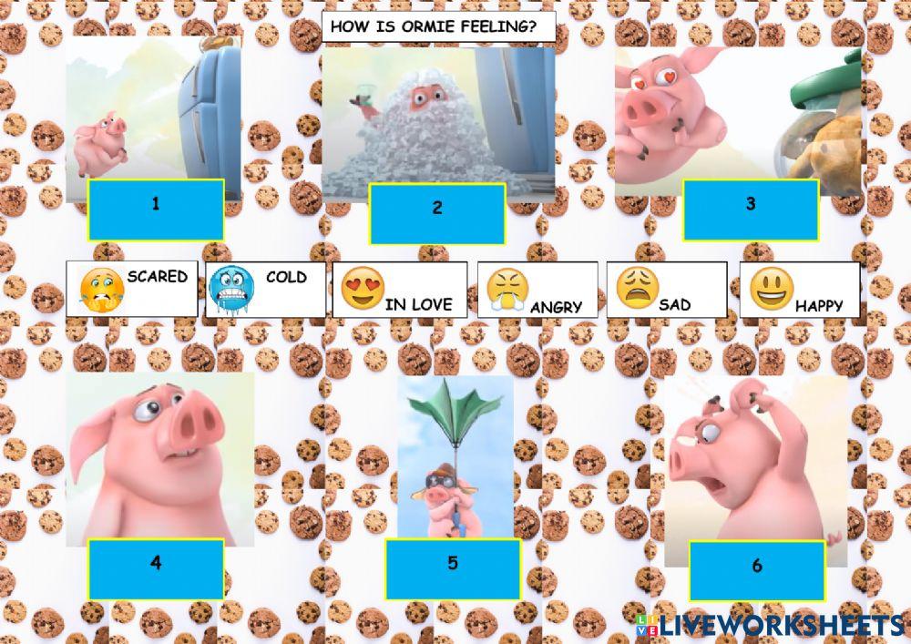 Ormie-feelings worksheet | Live Worksheets