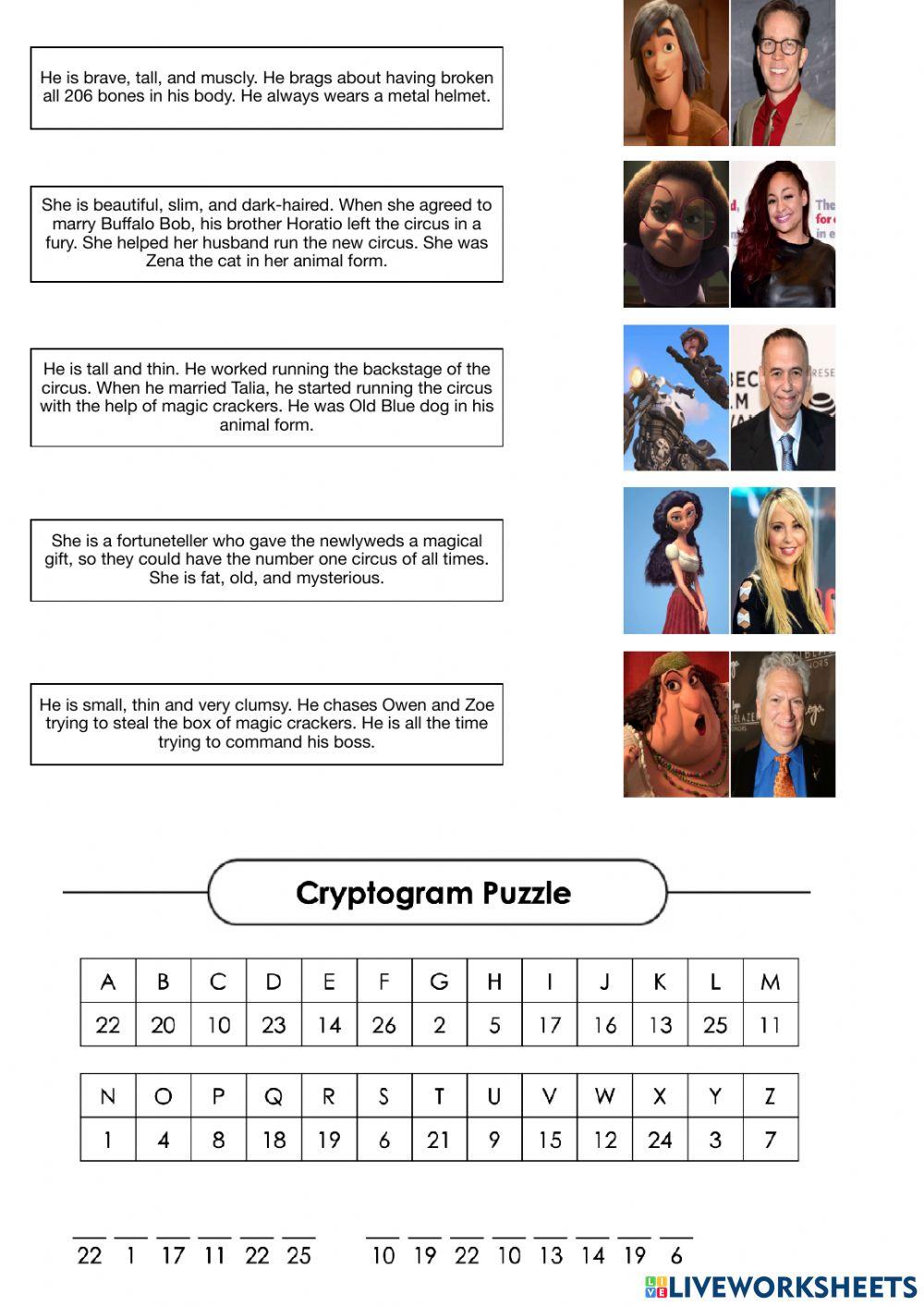 Animal Crackers 3 worksheet | Live Worksheets