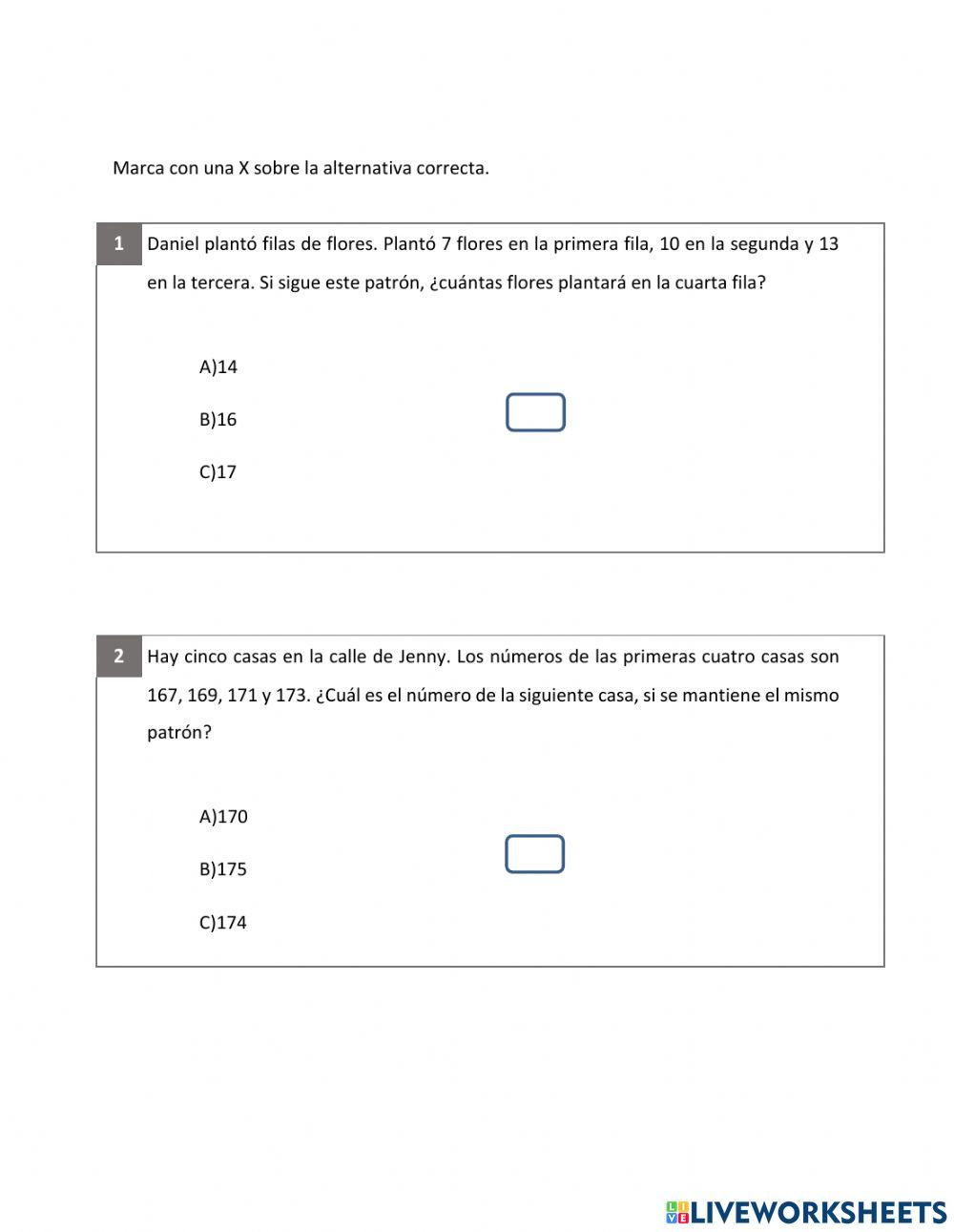 Secuencias interactive worksheet for TERCERO BASICO | Live Worksheets Secuencias interactive worksheet for TERCERO BASICO | Live Worksheets