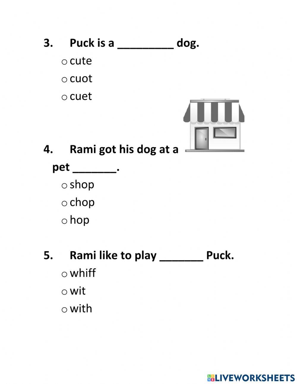 English online exercise for 1 | Live Worksheets