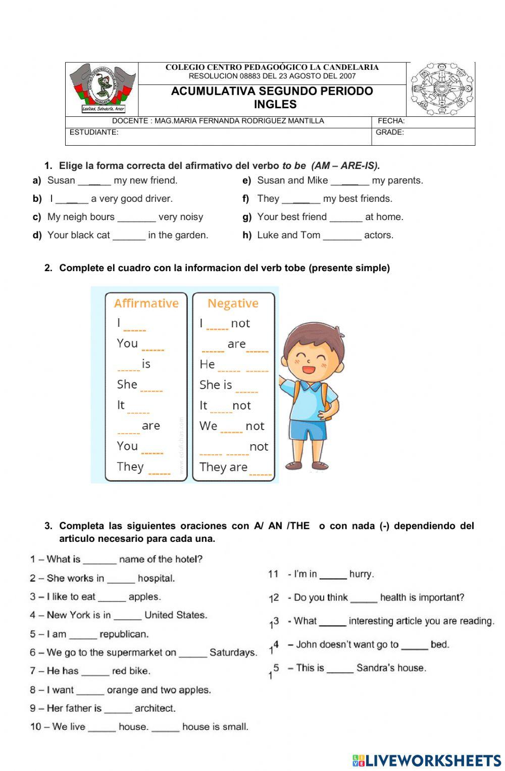 Segundo periodo worksheet | Live Worksheets