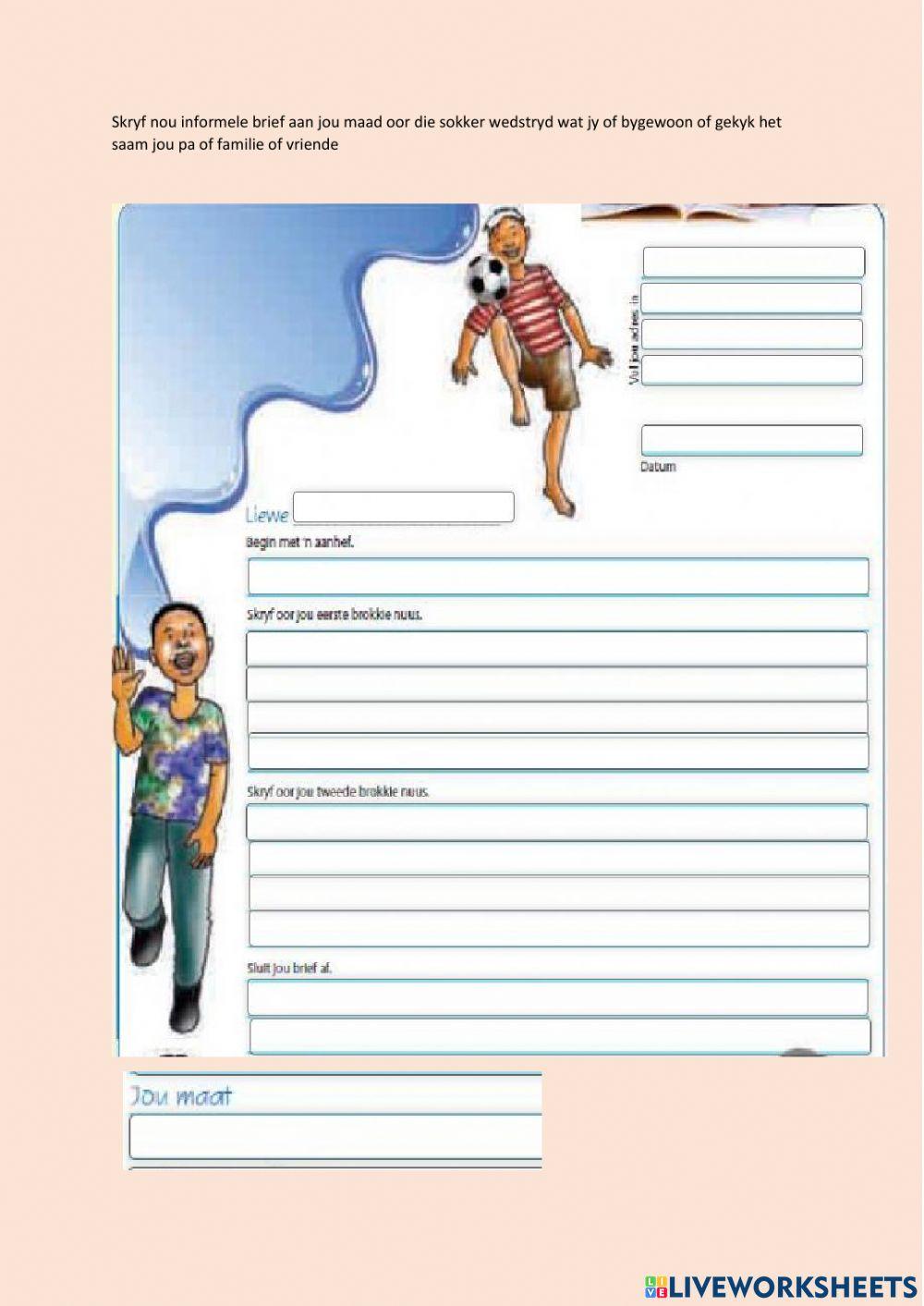 Informele brief… | Free Interactive Worksheets | 1067094