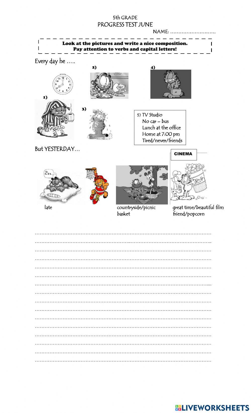 Composition online activity for 5th grade | Live Worksheets