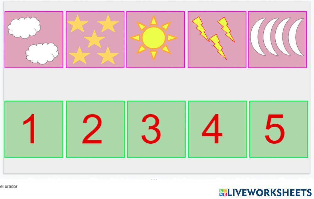 1067274 | Numbers 1 to 5 | paulaufor | LiveWorksheets