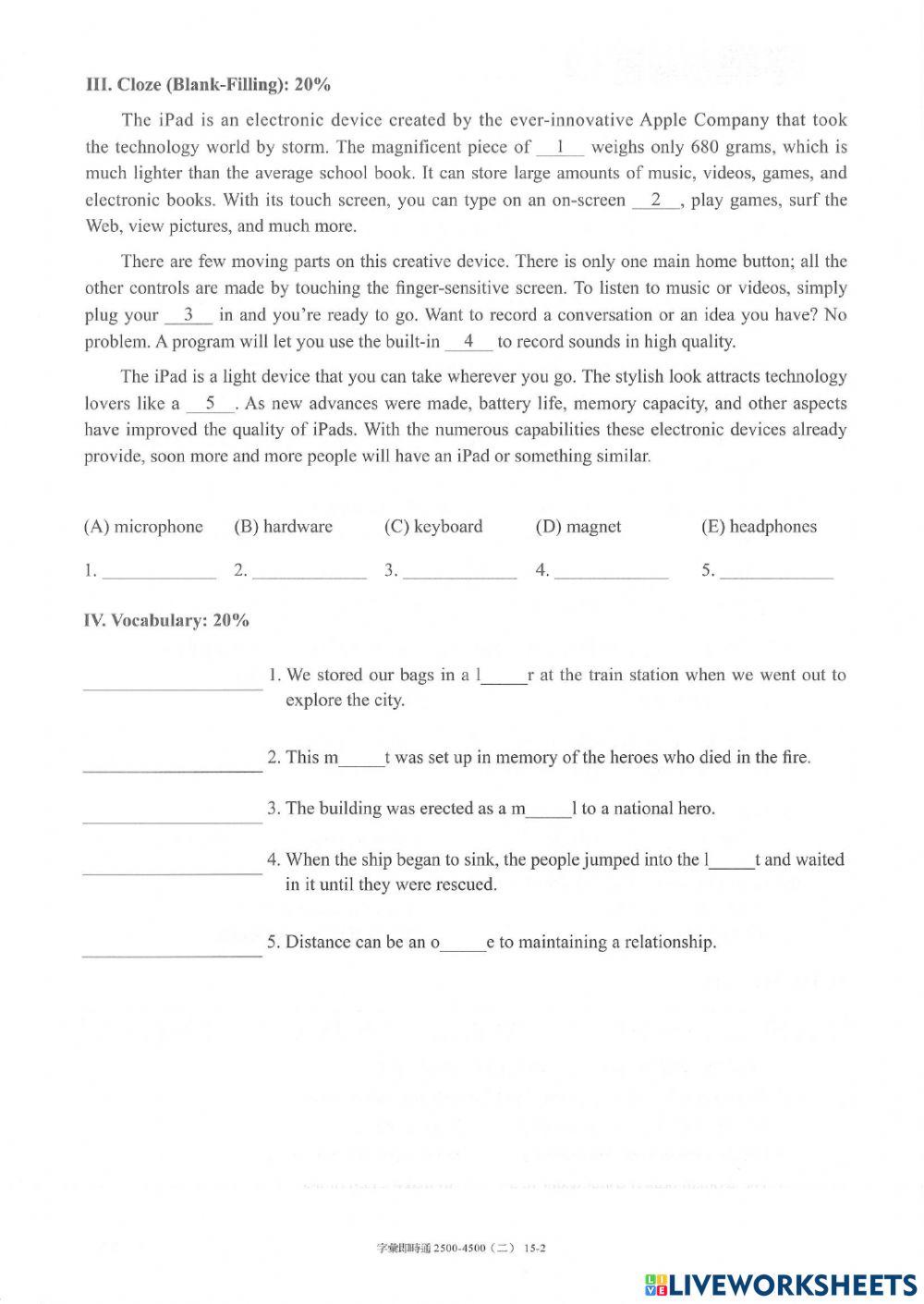 Ez13-2 worksheet | Live Worksheets