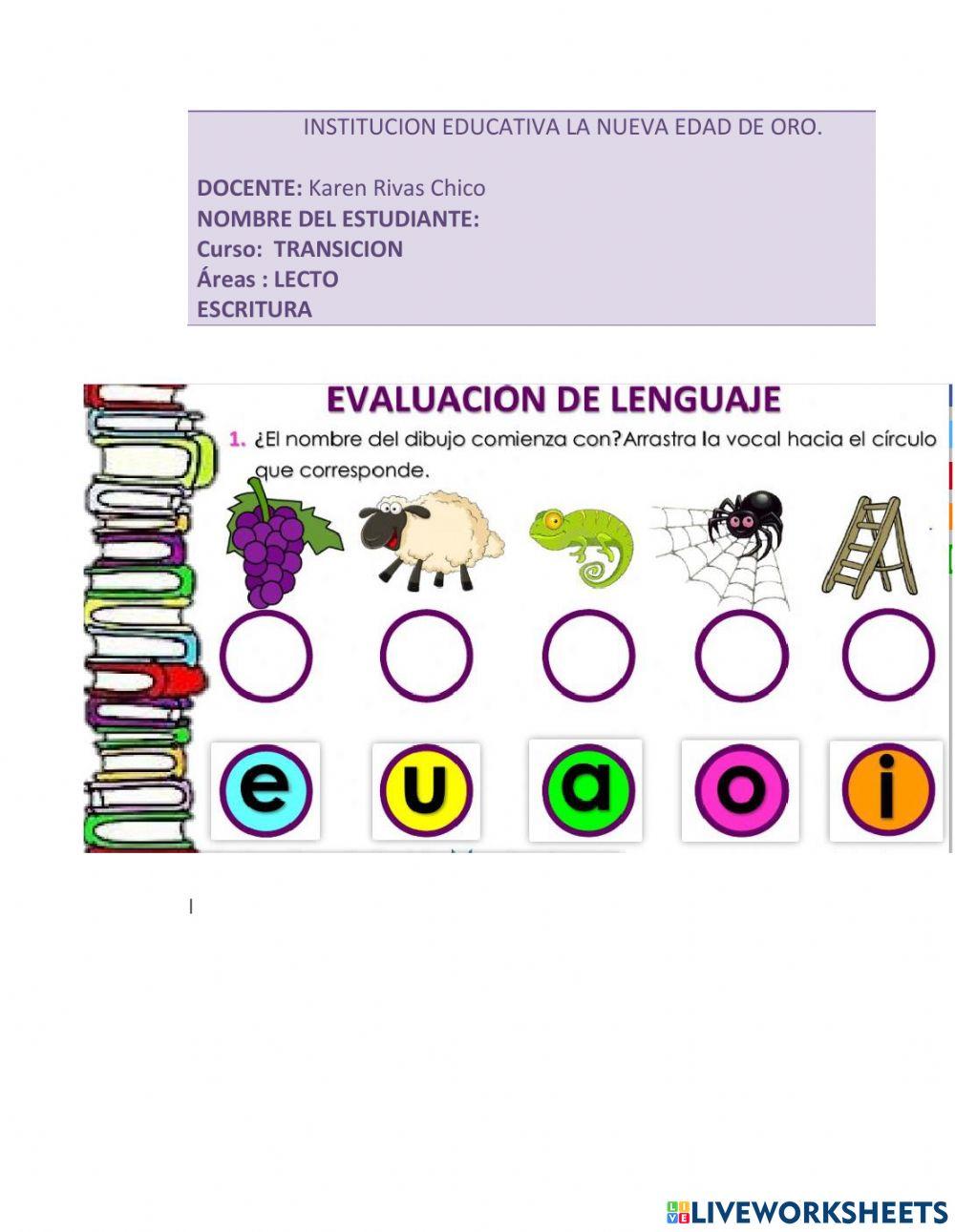 Lectoescritura transición isabella worksheet | Live Worksheets