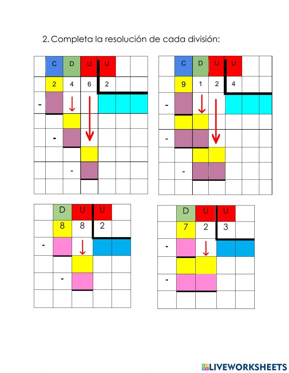 Division vertic… | Free Interactive Worksheets | 1068451
