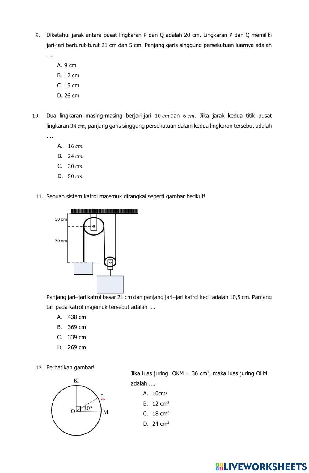 Soal perbaikan mtk kls 8 worksheet | Live Worksheets