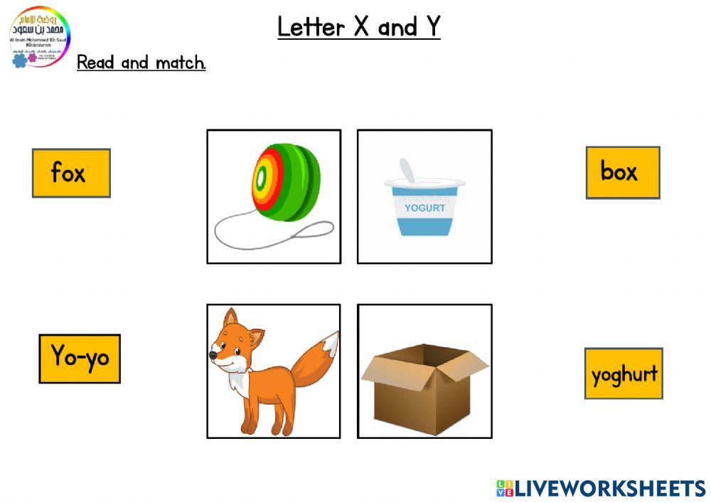 Letter x,y worksheet | Live Worksheets