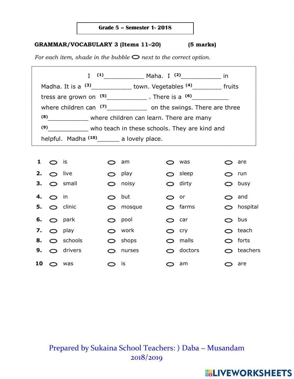 Exercise1 worksheet | Live Worksheets
