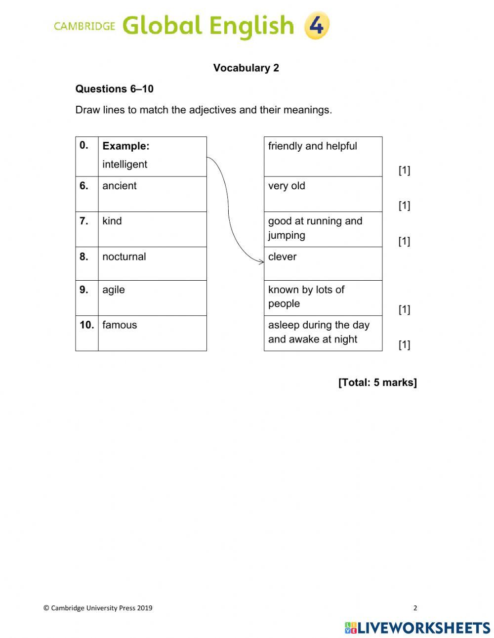 Cambridge Globa… | Free Interactive Worksheets | 5050171