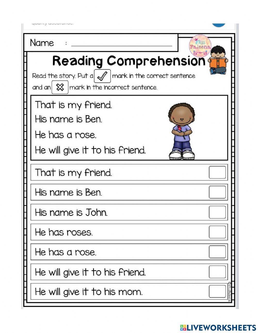Reading Comprehension Online Exercise For Kinder Live Worksheets reading-comprehension-online-exercise-for-kinder-live-worksheets