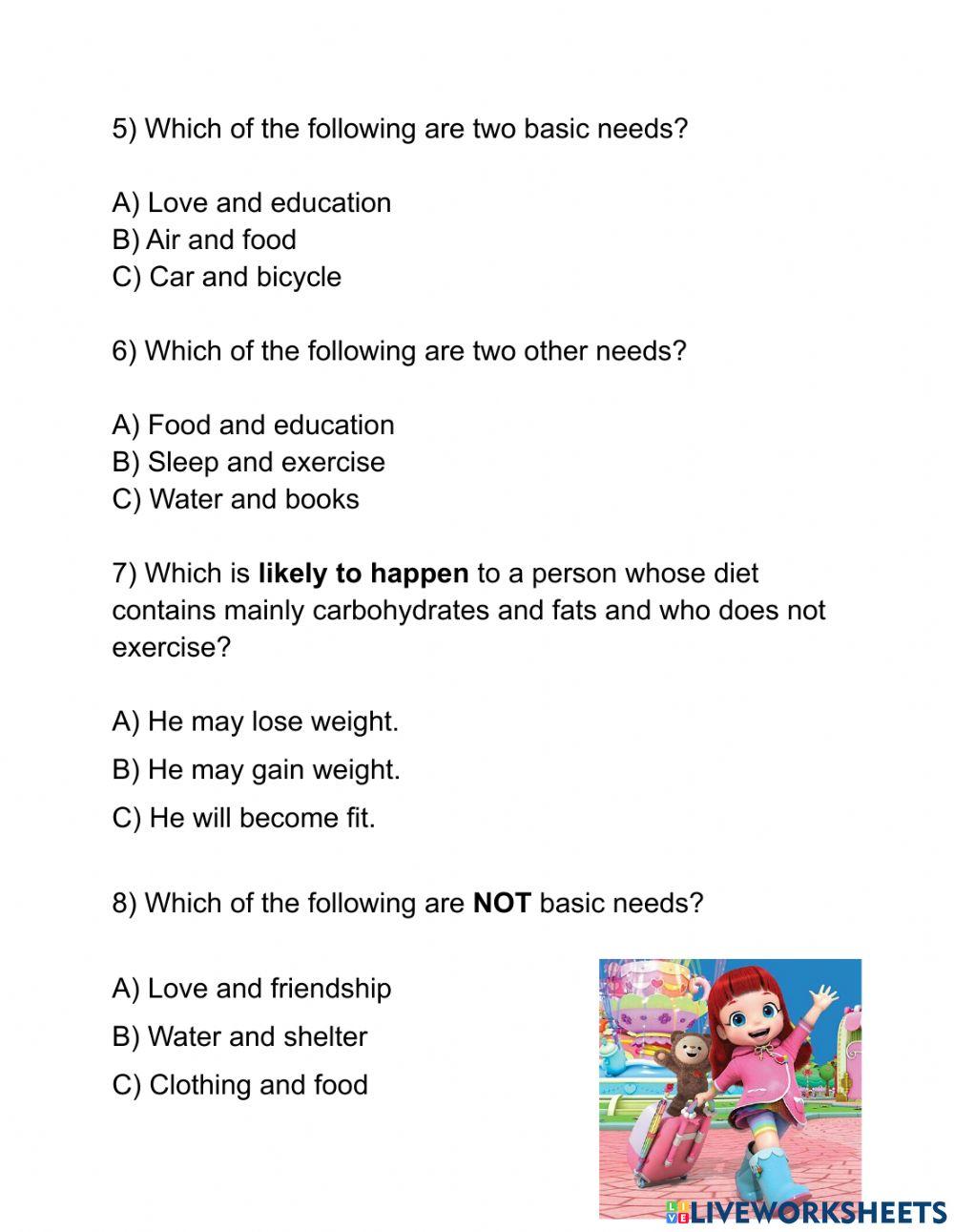 Food Groups, Nutrients and Basic Needs 3074724 | Monique