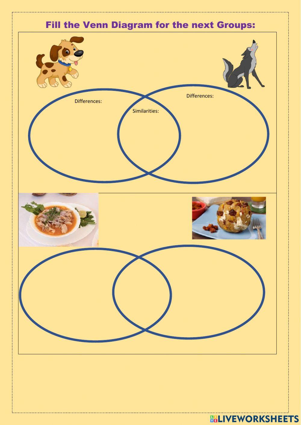 Venn Diagram | Free Interactive Worksheets | 1070696