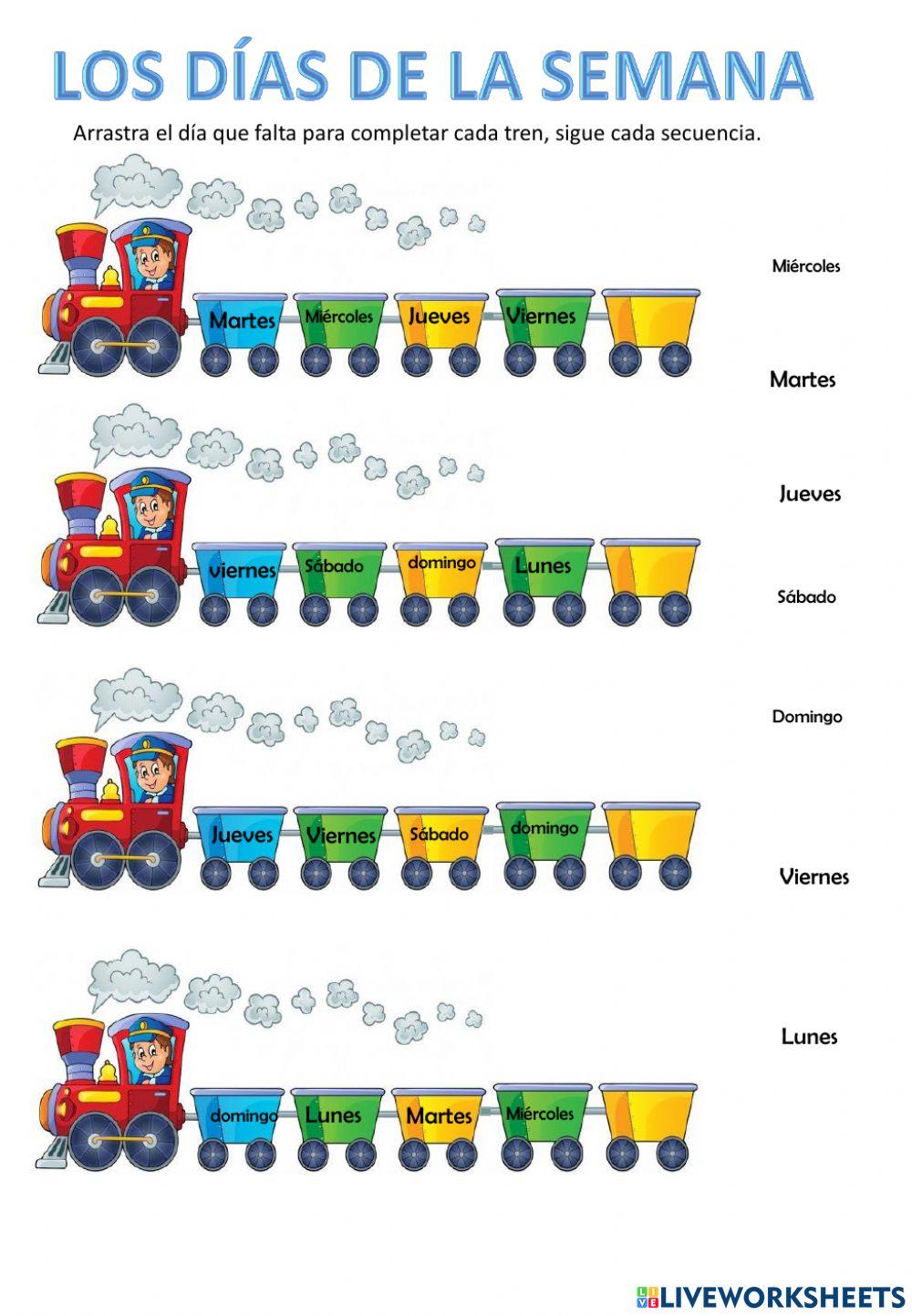 Días de la sema… | Free Interactive Worksheets | 1071189