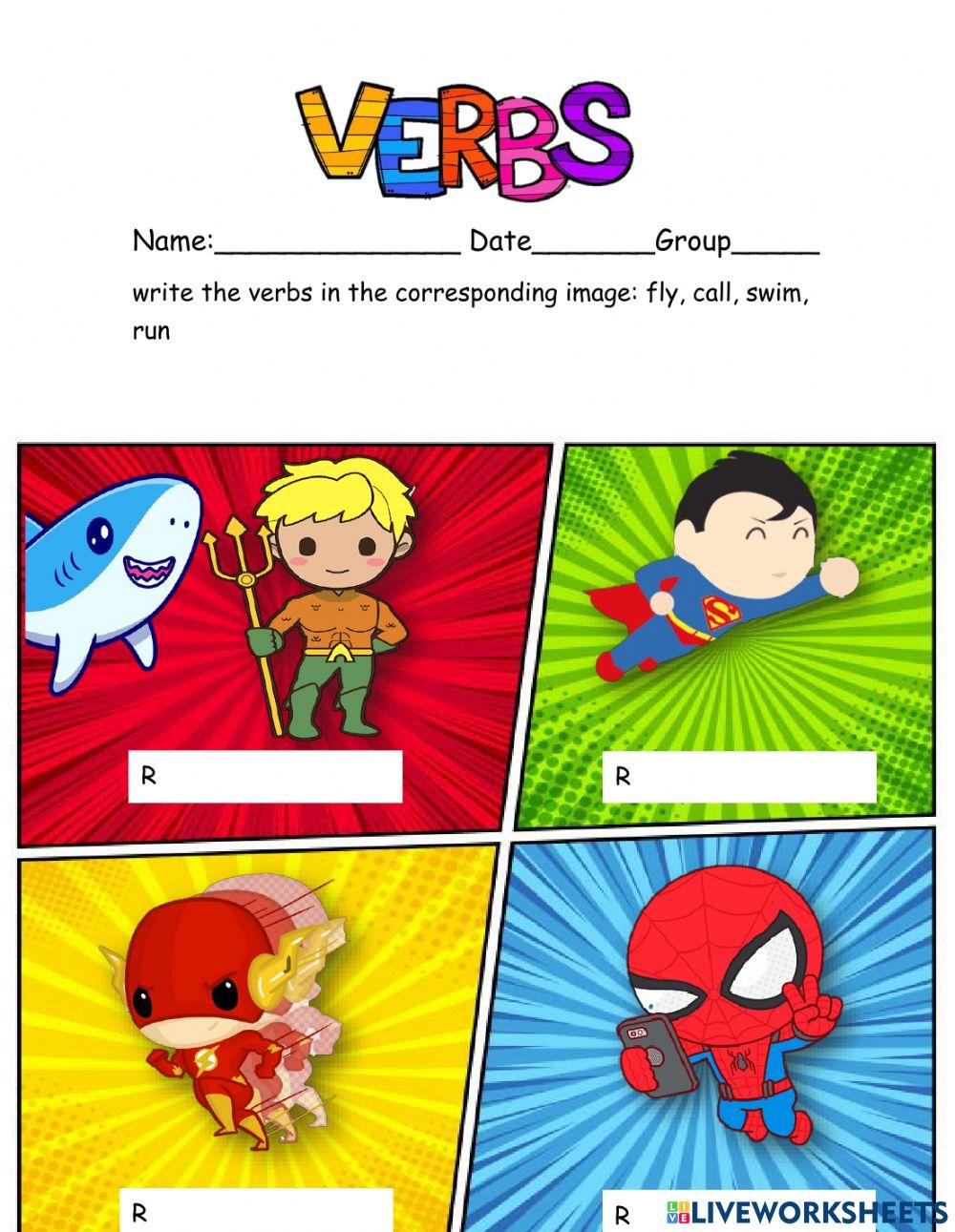 Verbs online exercise for 2 | Live Worksheets