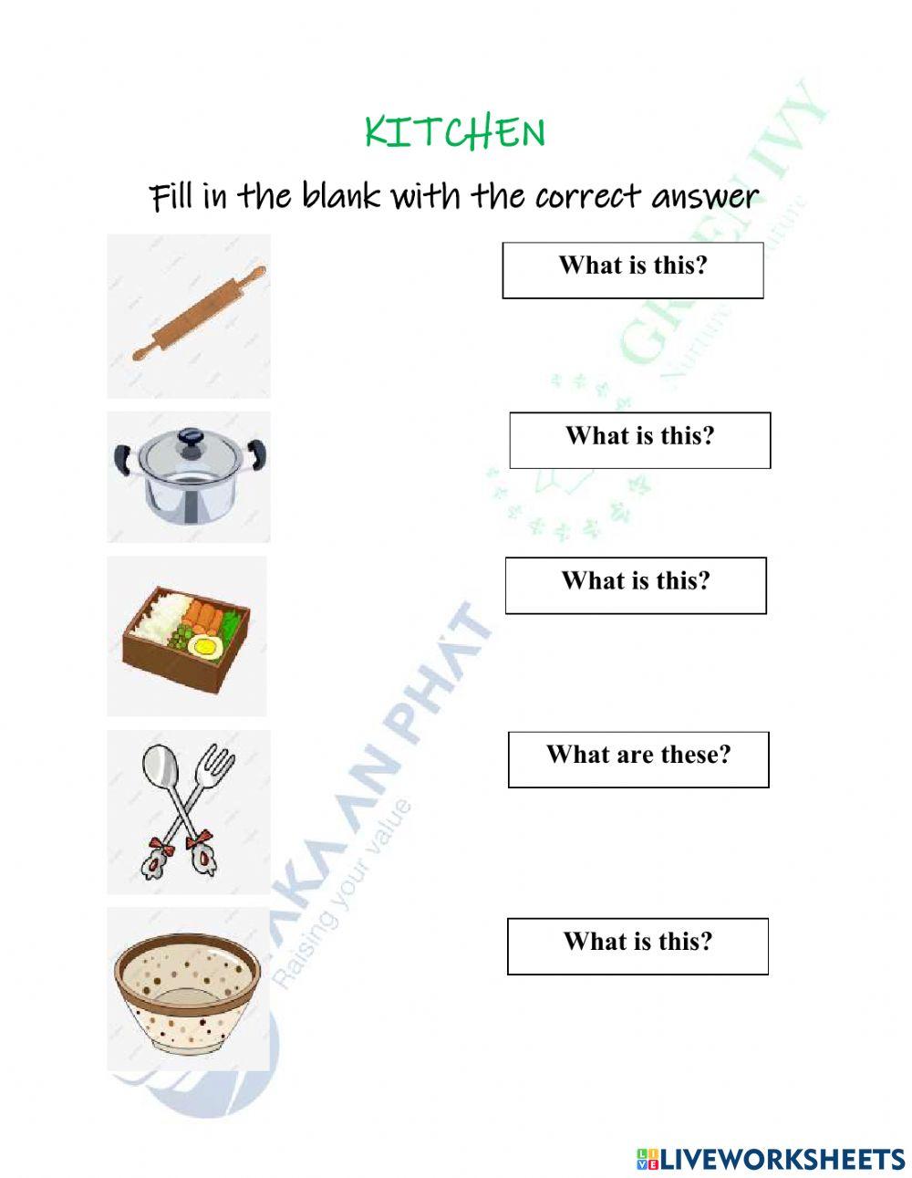 Kitchen 0930 | takaanphat01 | Live Worksheets