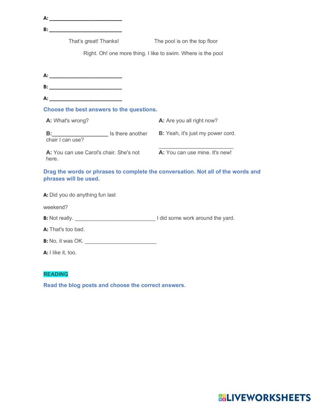 Start up 1 final test part 2 worksheet | Live Worksheets