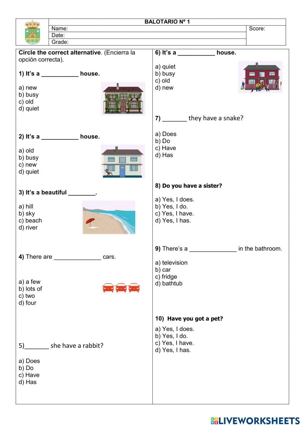 Inglés secundaria trimestral worksheet | Live Worksheets