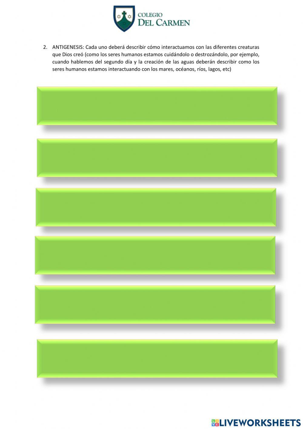 Genesis interactive worksheet | Live Worksheets