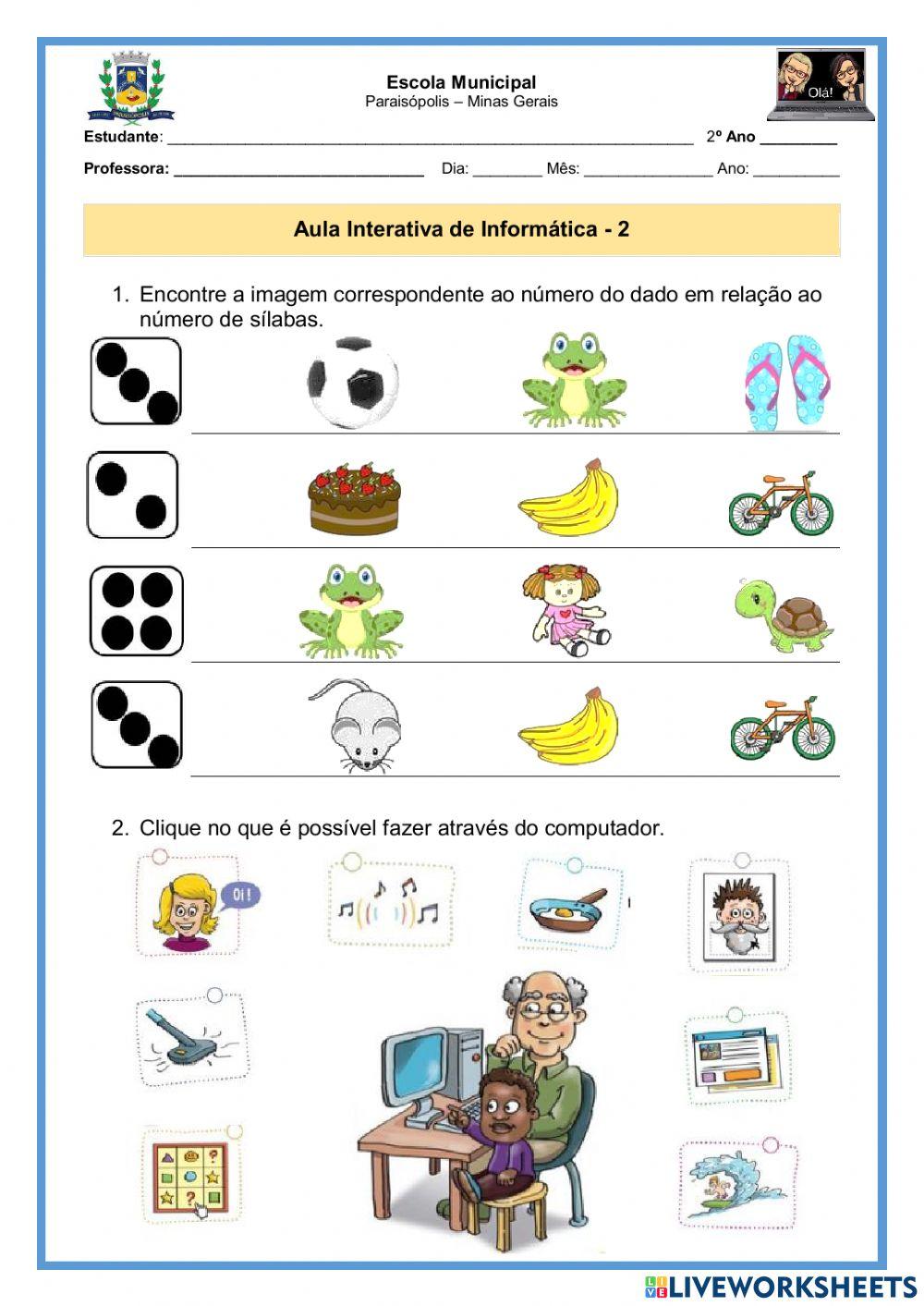Interativa 2 online worksheet for 2º | Live Worksheets