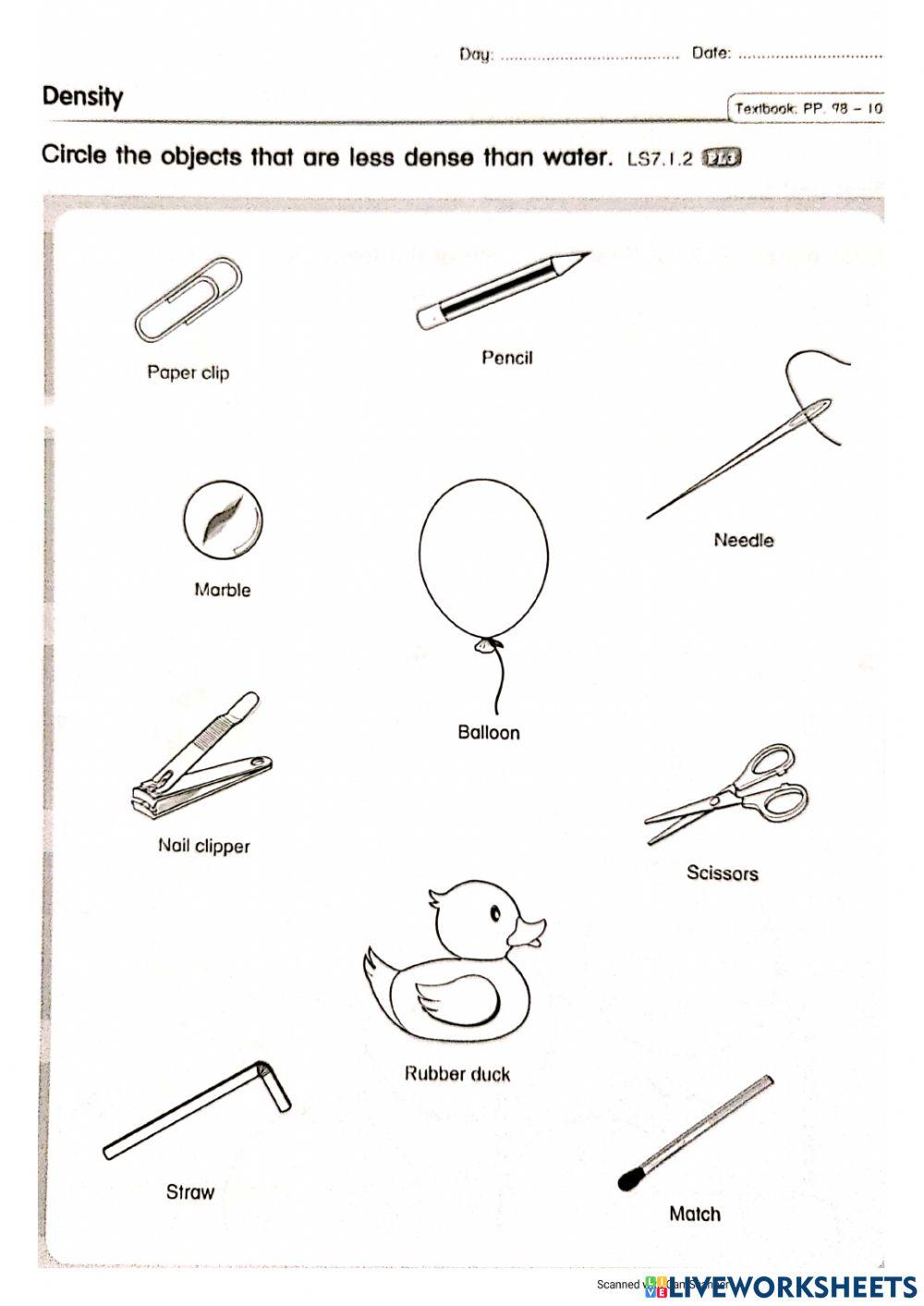 Density Workshe… | Free Interactive Worksheets | 5082571