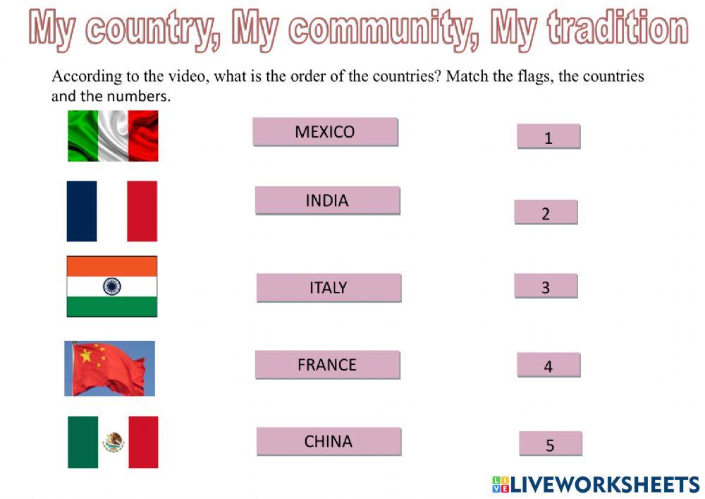 Countries online exercise for 2DO SECUNDARIA | Live Worksheets