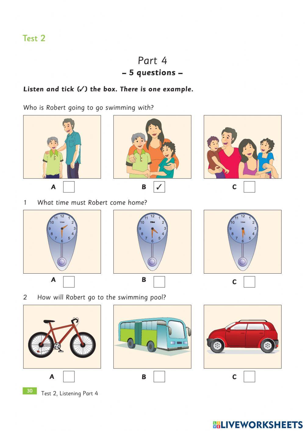 Flyers Practice… | Free Interactive Worksheets | 2281988