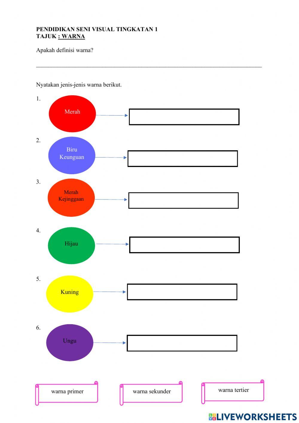 Warna 1135955 | wana5051 | Live Worksheets