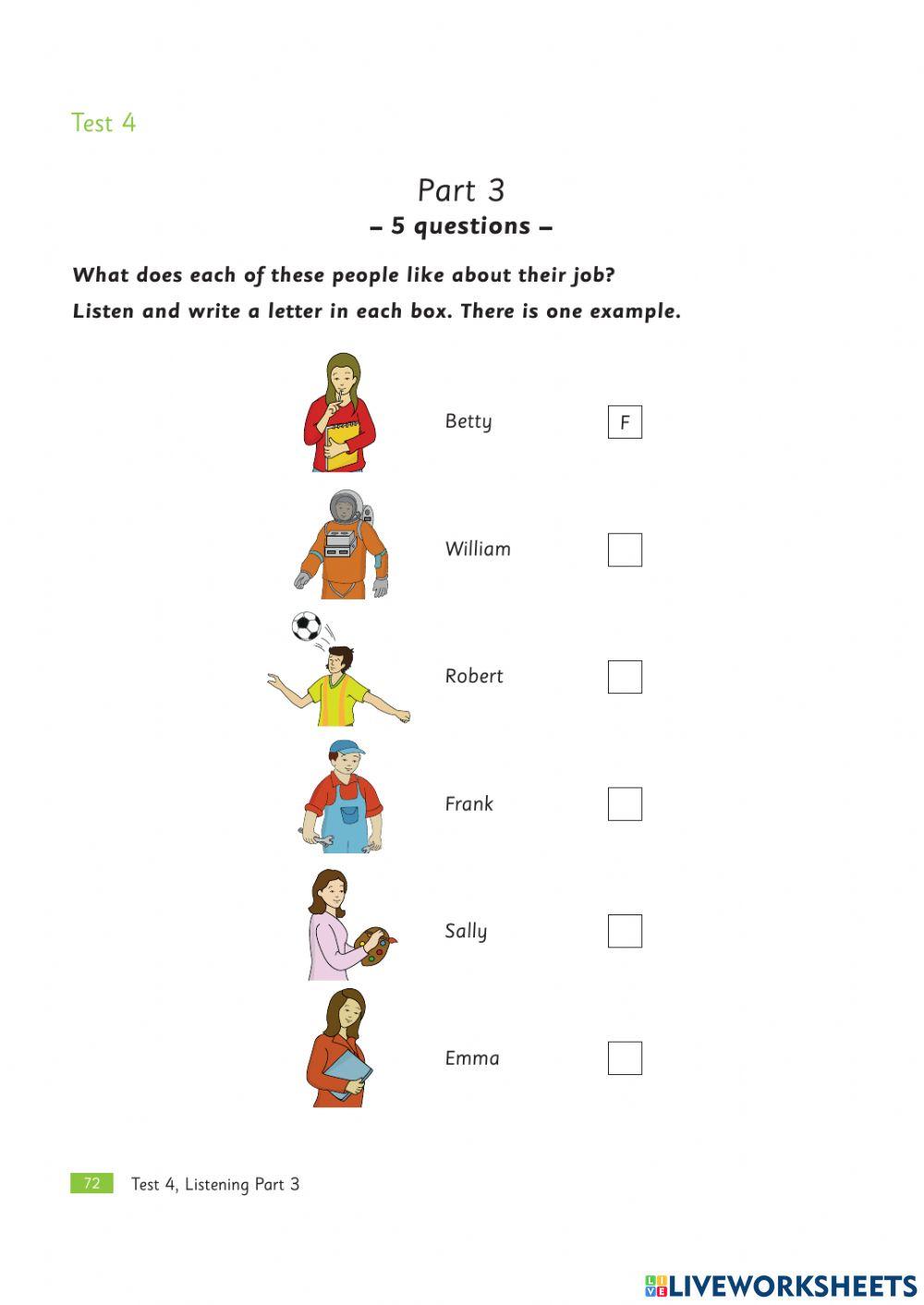 Flyers Practice… | Free Interactive Worksheets | 2288431