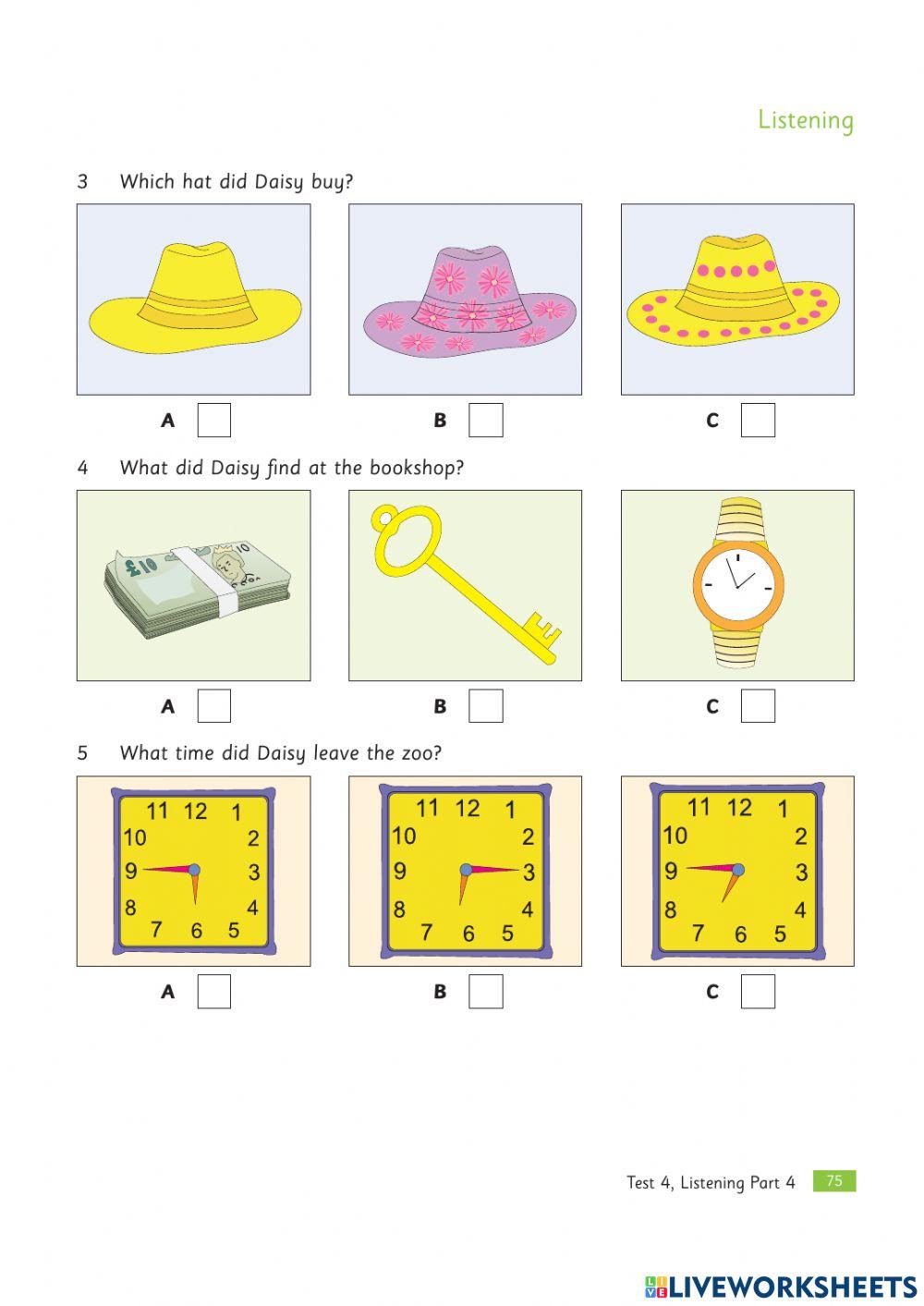 Flyers Practice… | Free Interactive Worksheets | 2288431