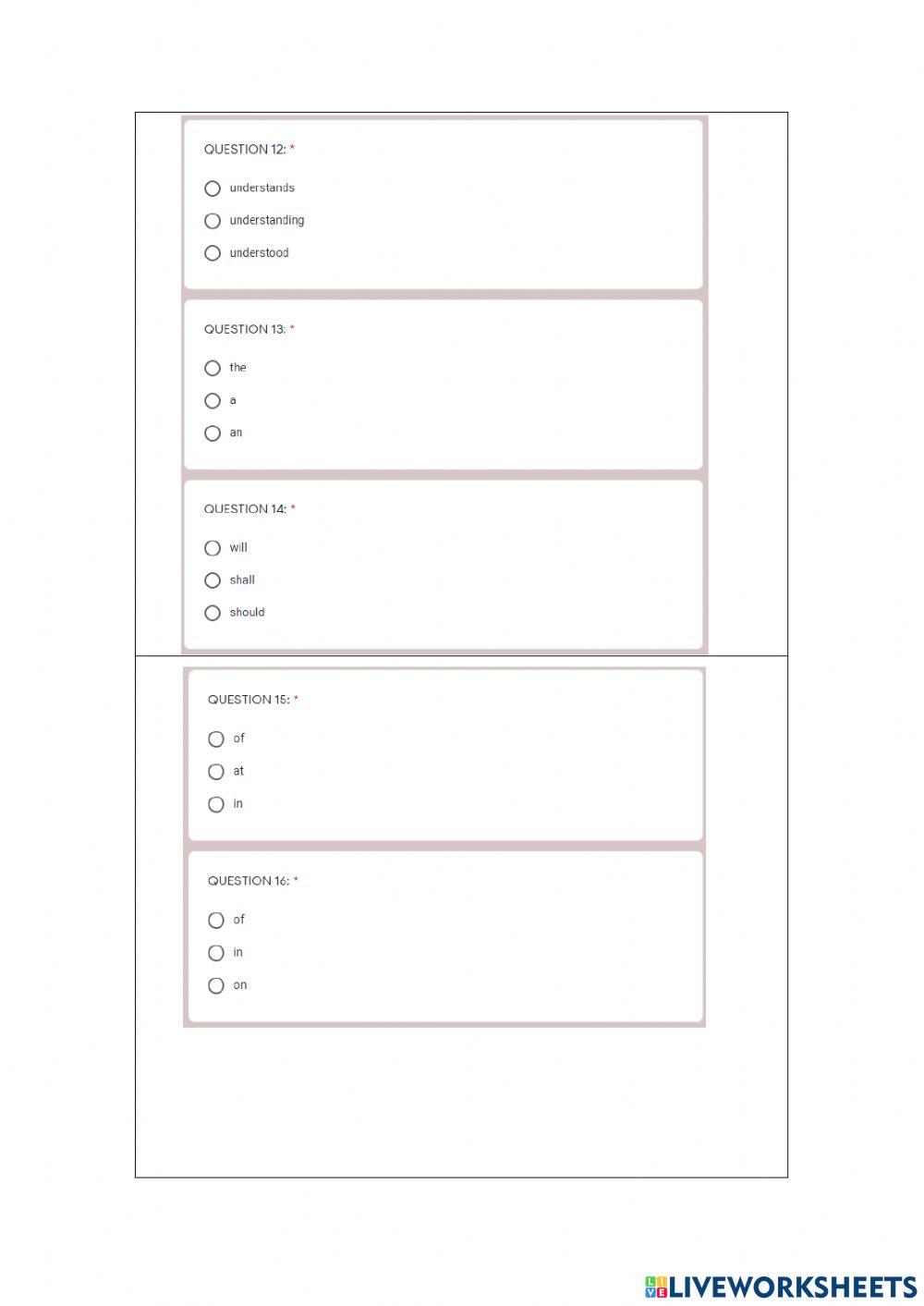 Form 2 english … | Free Interactive Worksheets | 1136734
