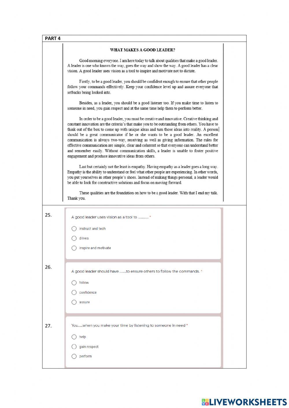 Form 2 english … | Free Interactive Worksheets | 1136734