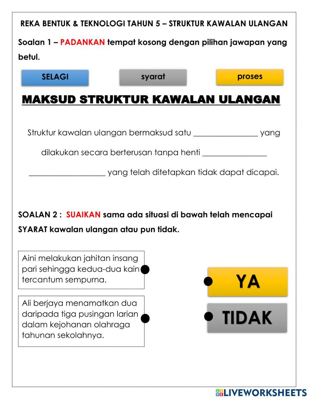 Rbt tahun 5 - s… | Free Interactive Worksheets | 1136917