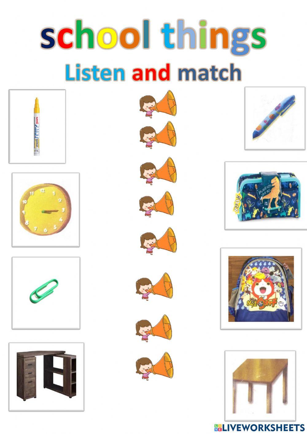 School things | hungruei | Live Worksheets