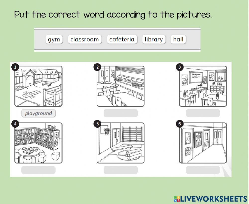 School places T2 worksheet | Live Worksheets