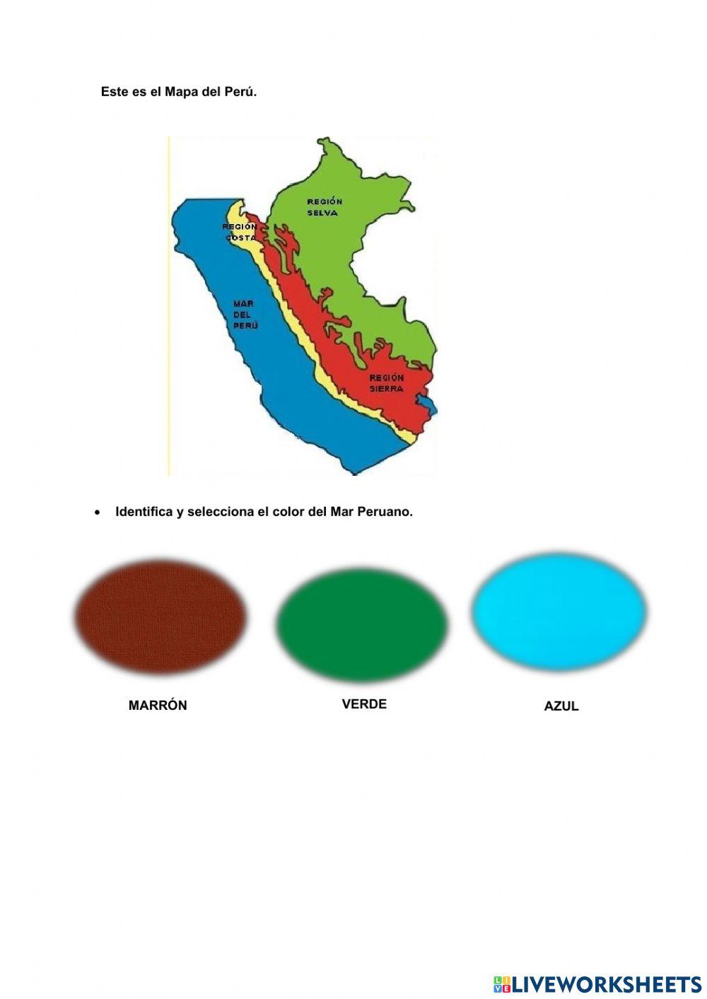Mapa Peruano worksheet | Live Worksheets