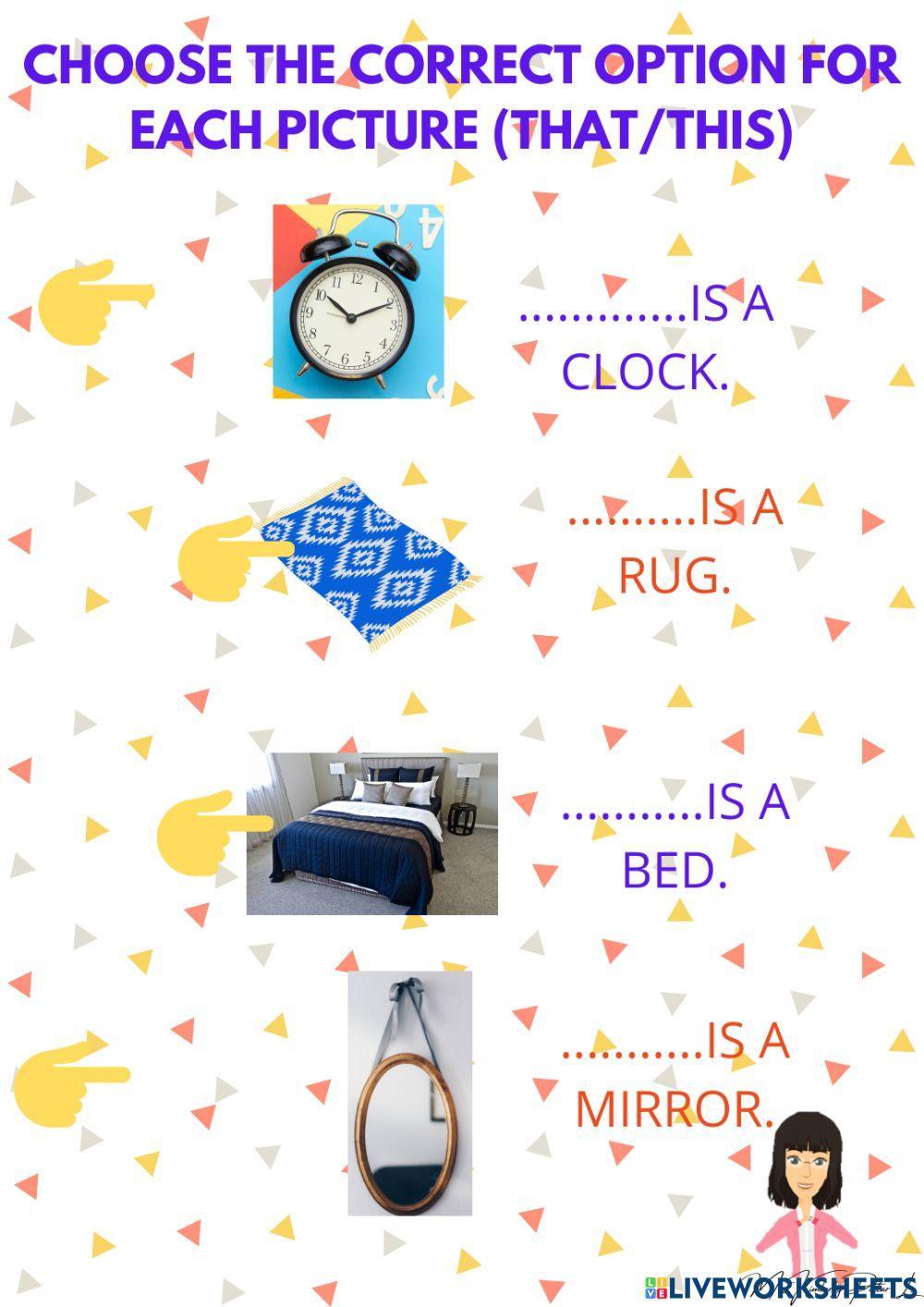 This and that online pdf worksheet | Live Worksheets