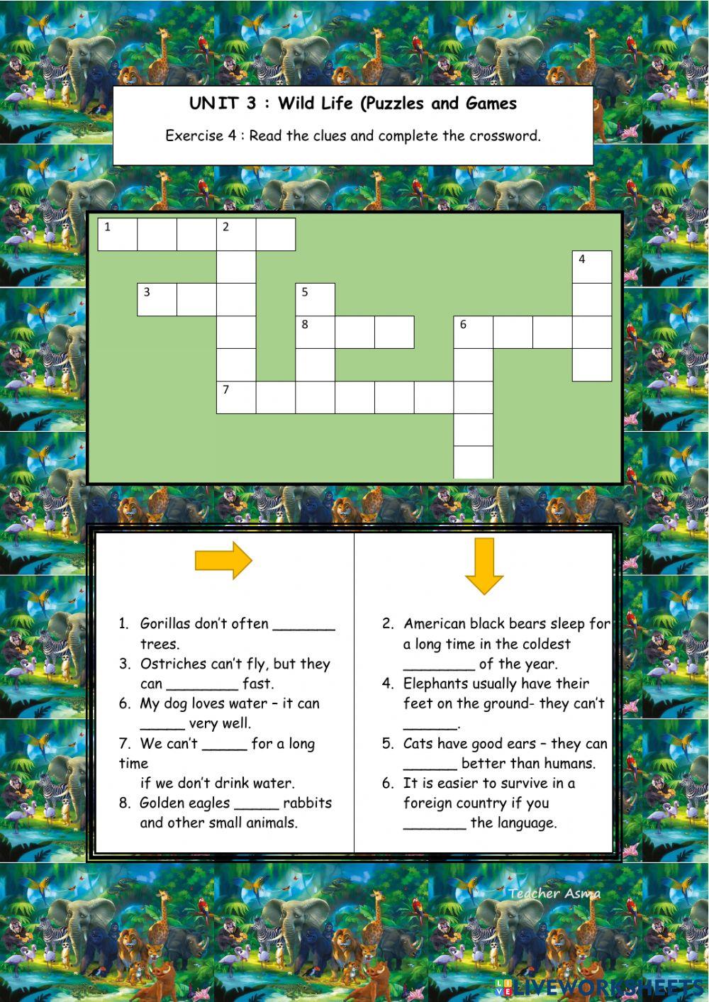 Wild Animals Ye… | Free Interactive Worksheets | 1160122