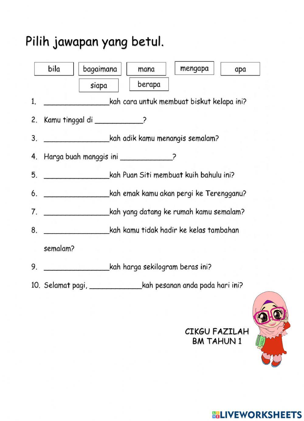 Latihan Kata Tanya Tahun 3 Sjkc Latihan Kata Tanya Bm - vrogue.co Latihan Kata Tanya Tahun 3 Sjkc Latihan Kata Tanya Bm - vrogue.co